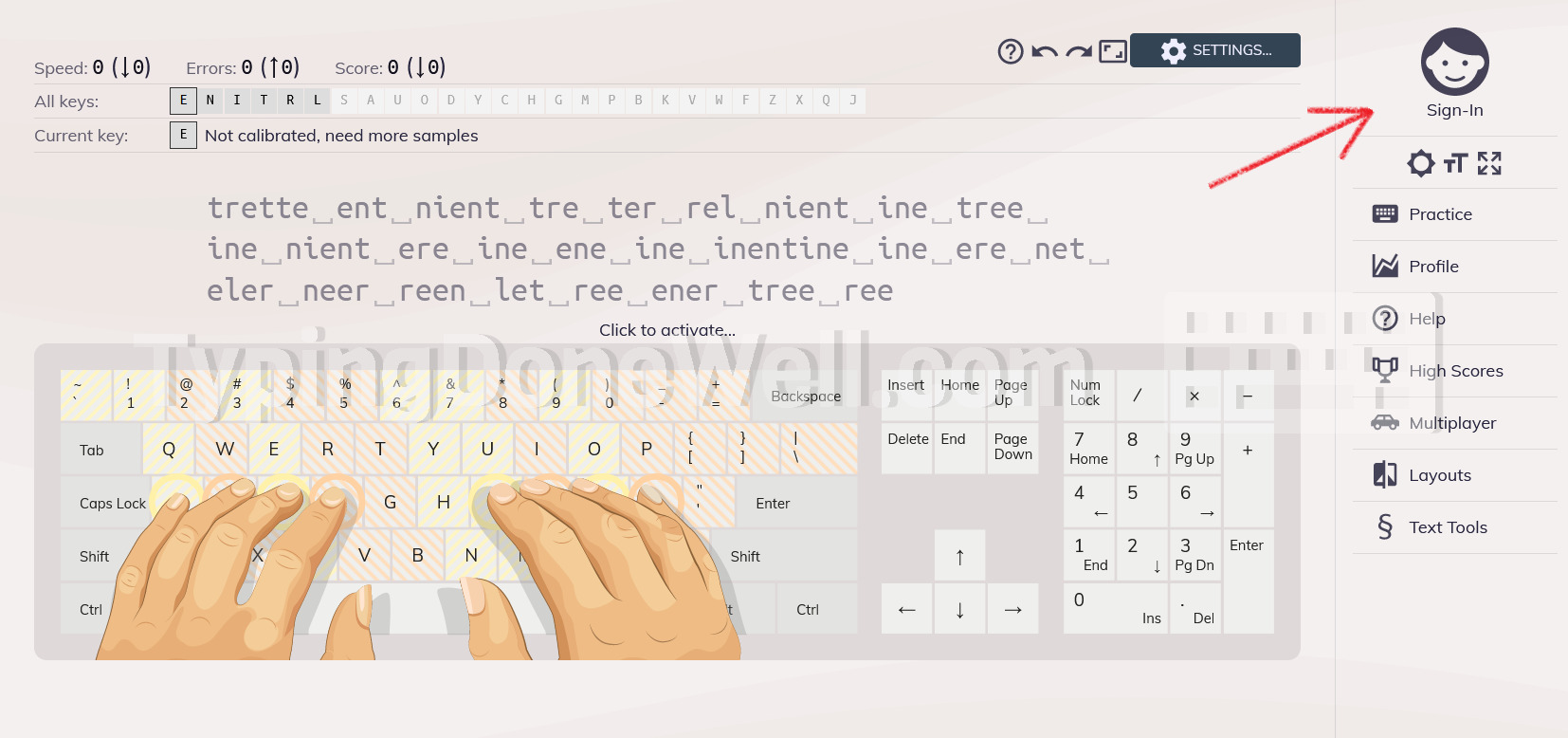 How to use Keybr? - beginner's guide (with photos) - TypingDoneWell.com