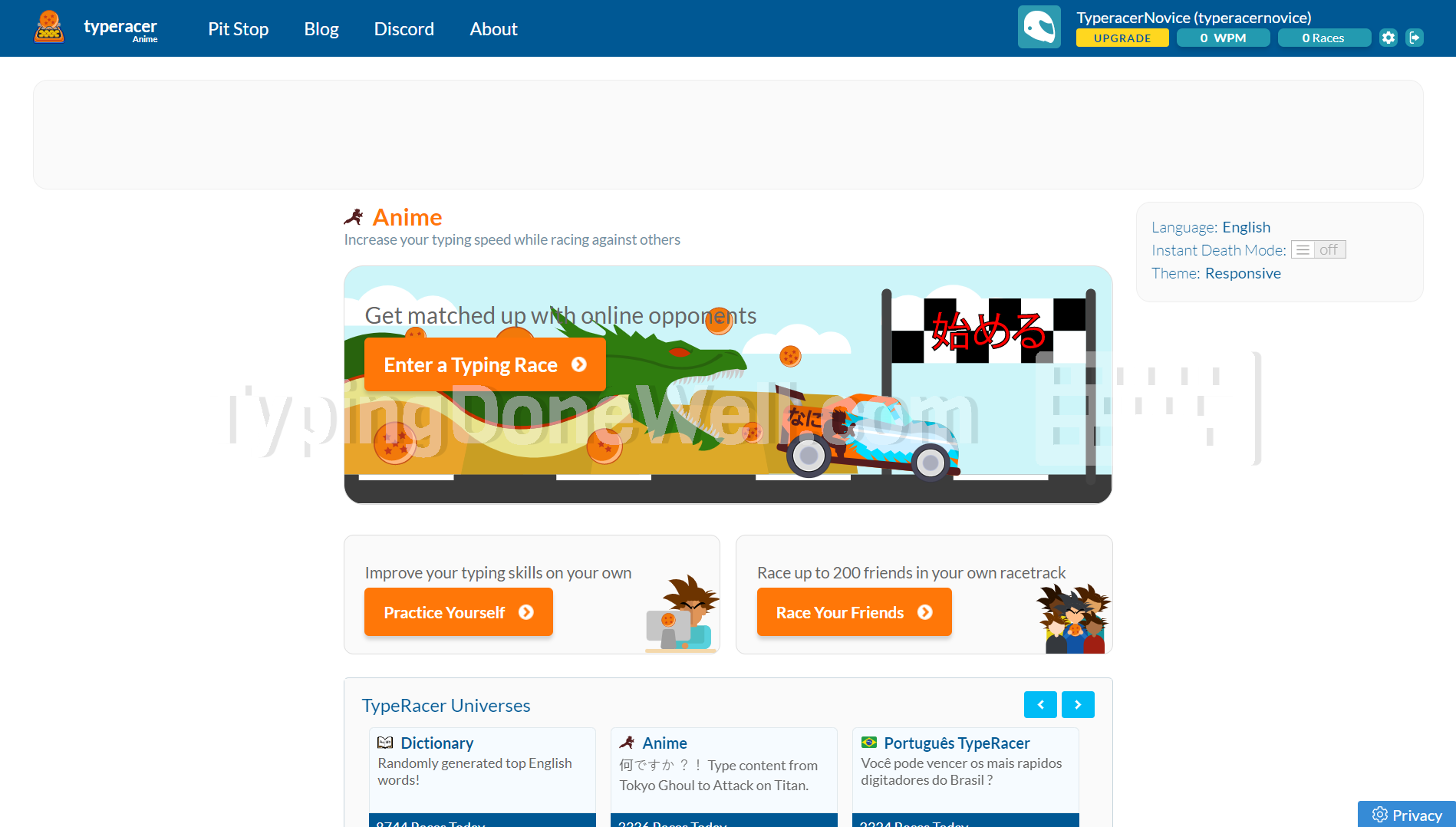How to use TypeRacer? (with photos + extra database access ...
