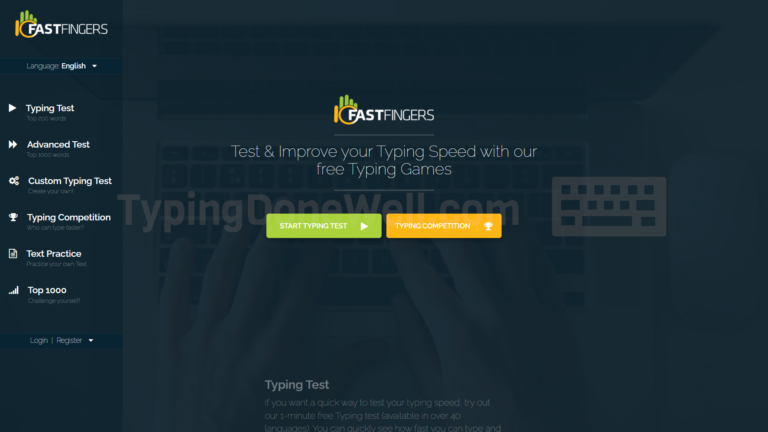 10FastFingers review - website only for typing tests or something more ...