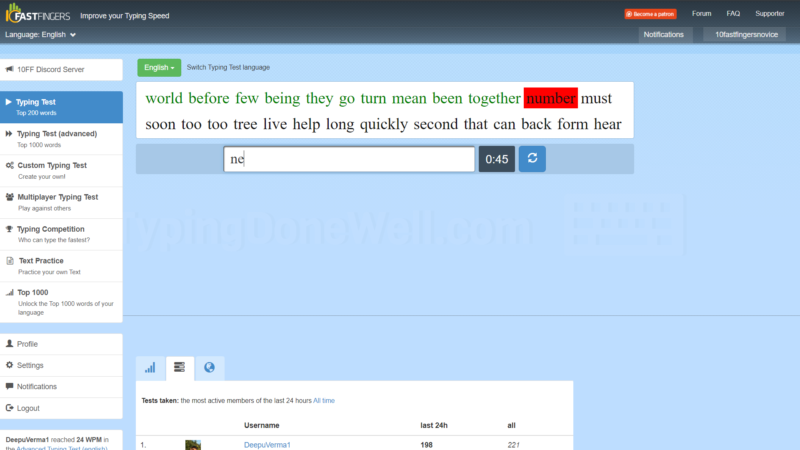 10FastFingers review - website only for typing tests or something more ...
